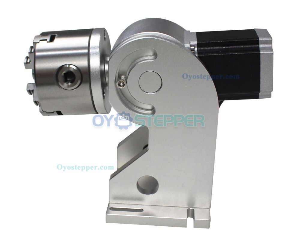 Buy D80 3 Jaw 80mm Rotary Axis with Stepper Motor for Fiber Laser ...