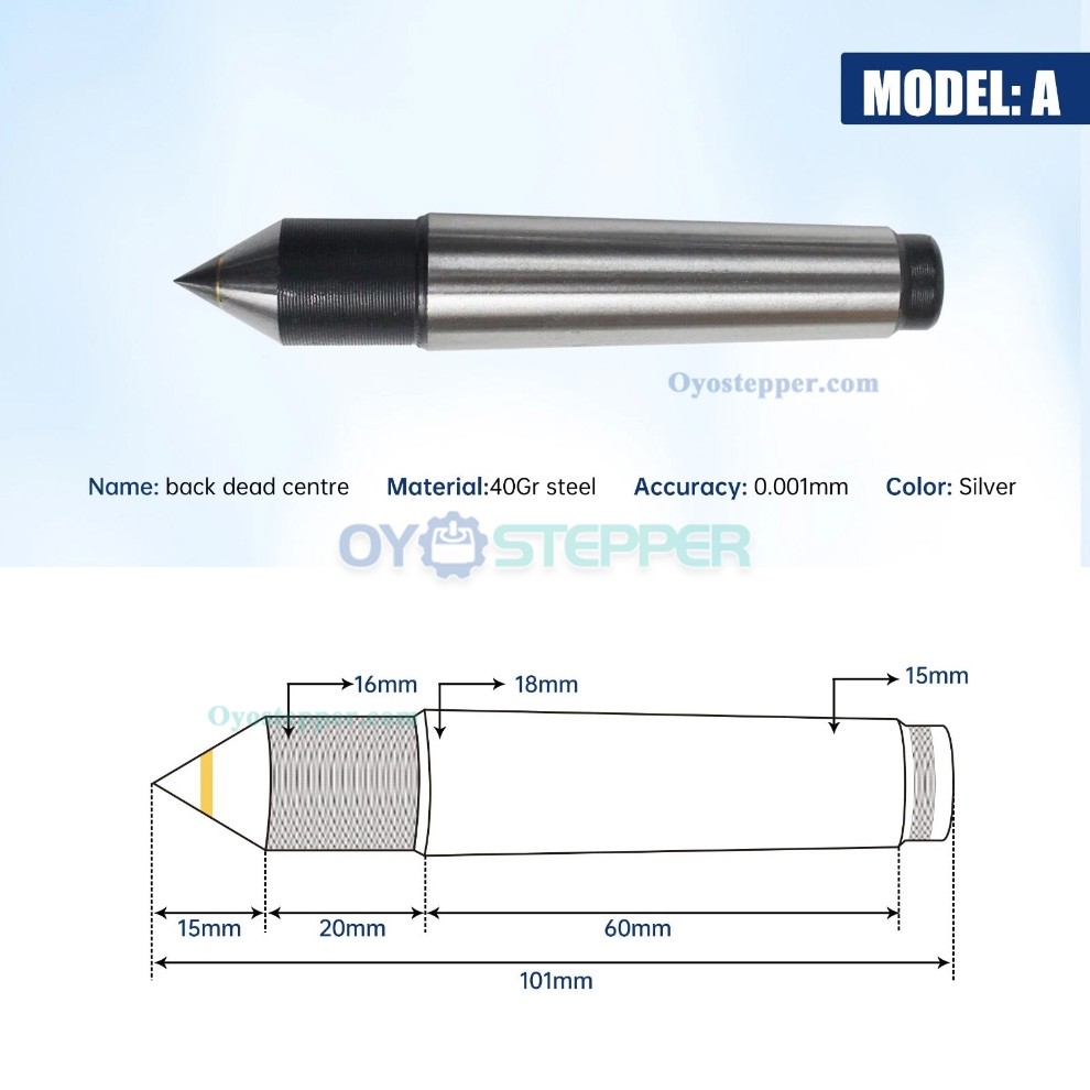 Buy MT2 65mm MT2 Movable Lathe Center Tailstock with 4Pcs Heads For CNC ...