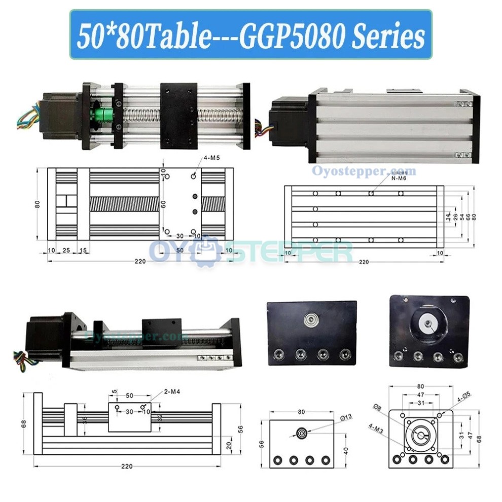 Buy OSP001609 Motorized Linear Stage Ballscrew CNC Slide Table Kit with ...
