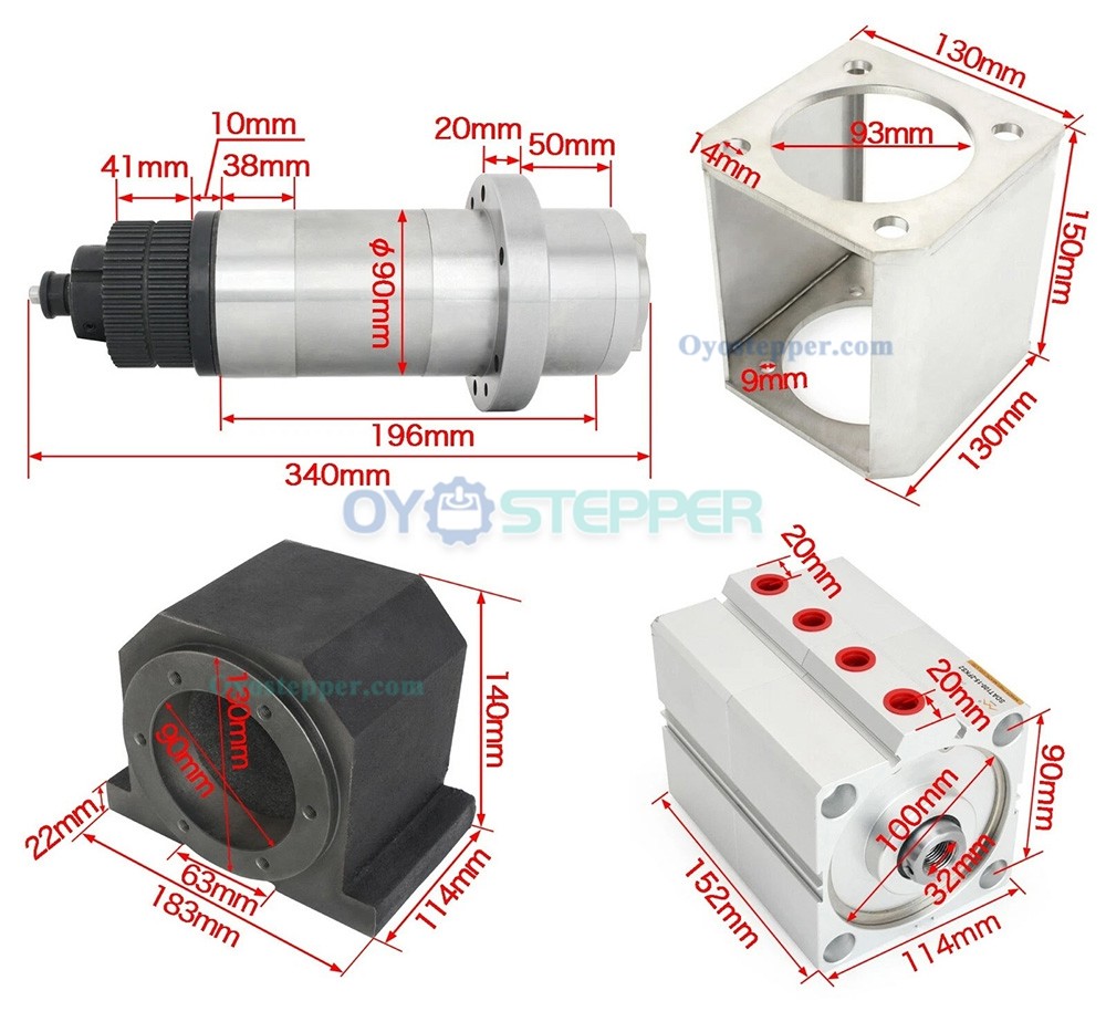 Buy BT30-90 ATC BT30 Spindle Motor Automatic Tool Change 6000rpm with ...