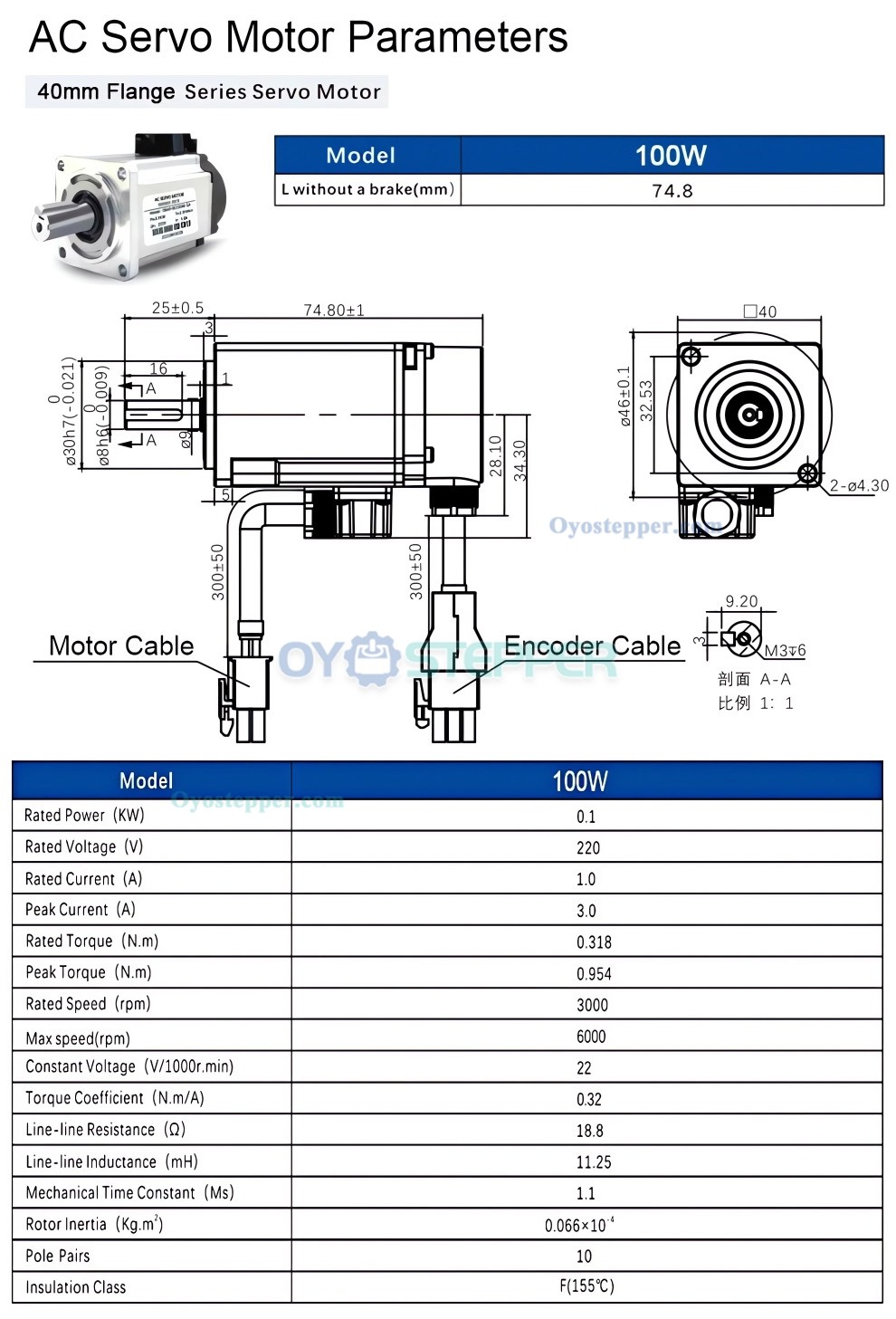 Buy OSP001810 100W-1000W AC Servo Motor EtherCAT Drive CNC Kit 0.318-3. ...