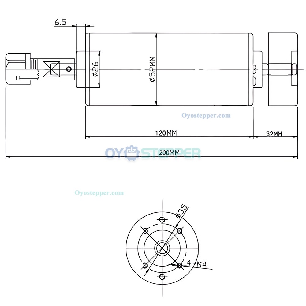 Buy OSP001689 500W Air Cooled CNC Spindle Motor Kit 12000 RPM ER11 52 x ...