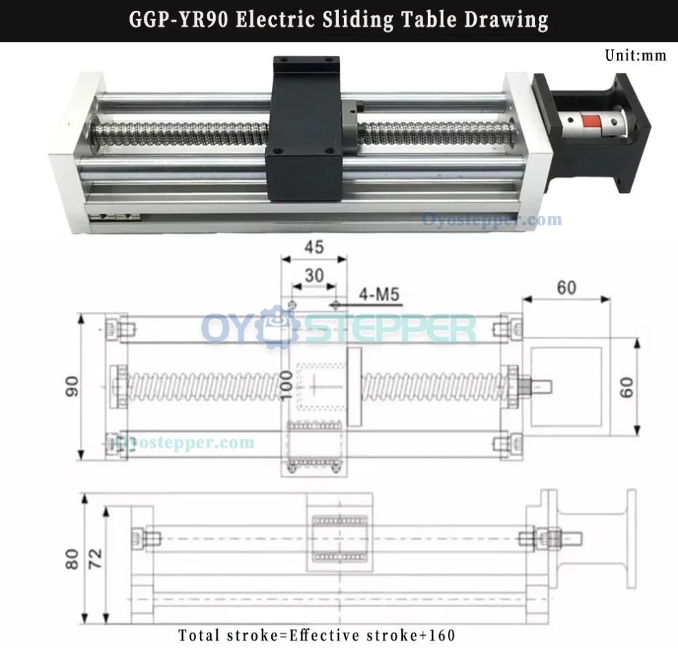 Buy OSP001610 Linear Motion Guide CNC Sliding Table Linear Table Slide ...