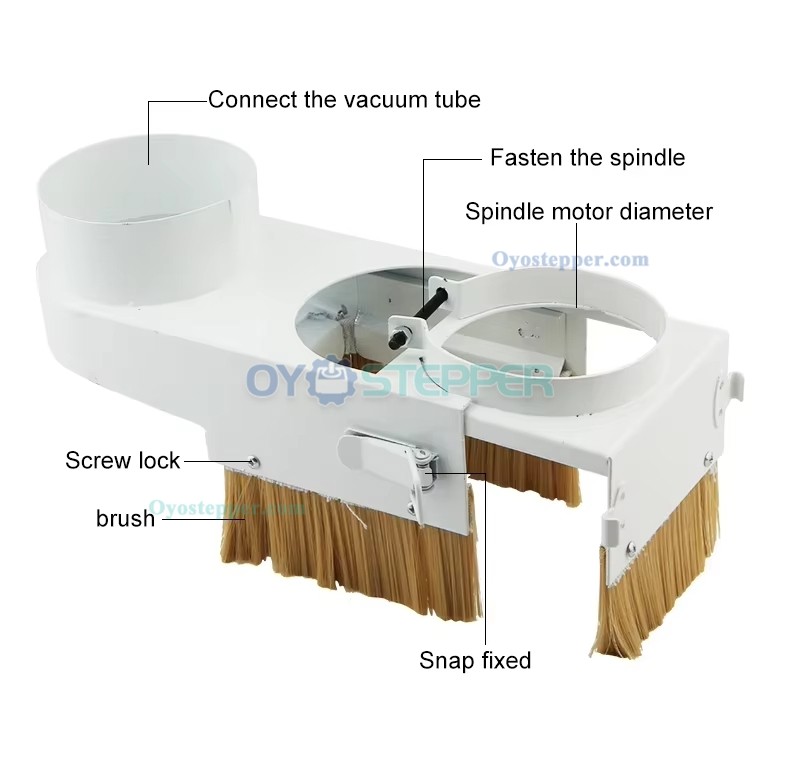 Buy OSP001708 65mm/80mm/100mm/120mmCNC Spindle Dust Hood Suction Hood ...