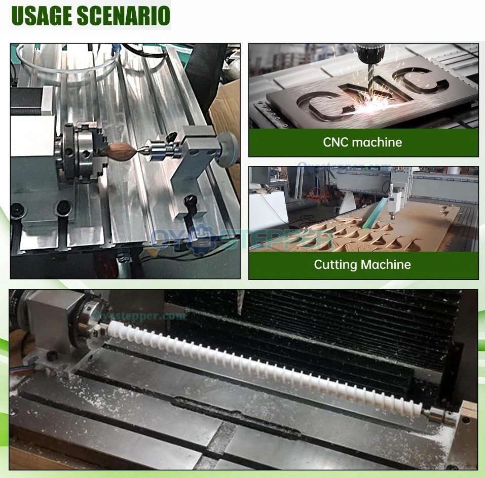 Buy K11-65mm CNC Router 4th Axis Rotary Table with Stepper Motor, 3-Jaw ...