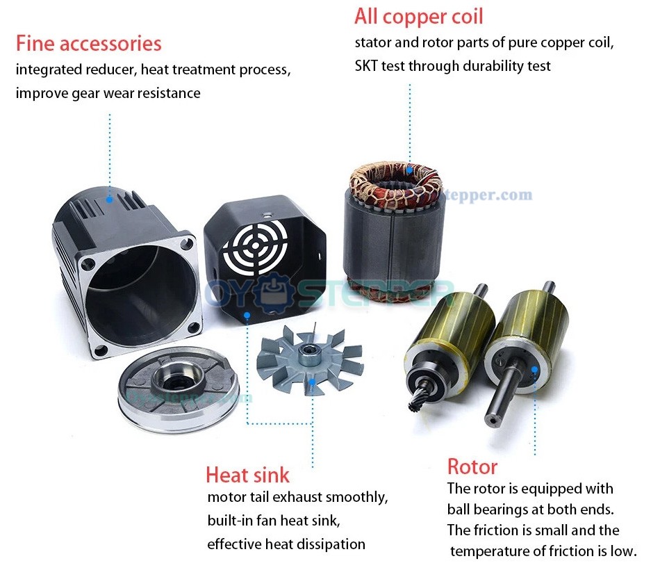 Buy M540-520 WUP 40W AC Induction Motor 15:1 3.8Nm Gear Reduction Motor ...