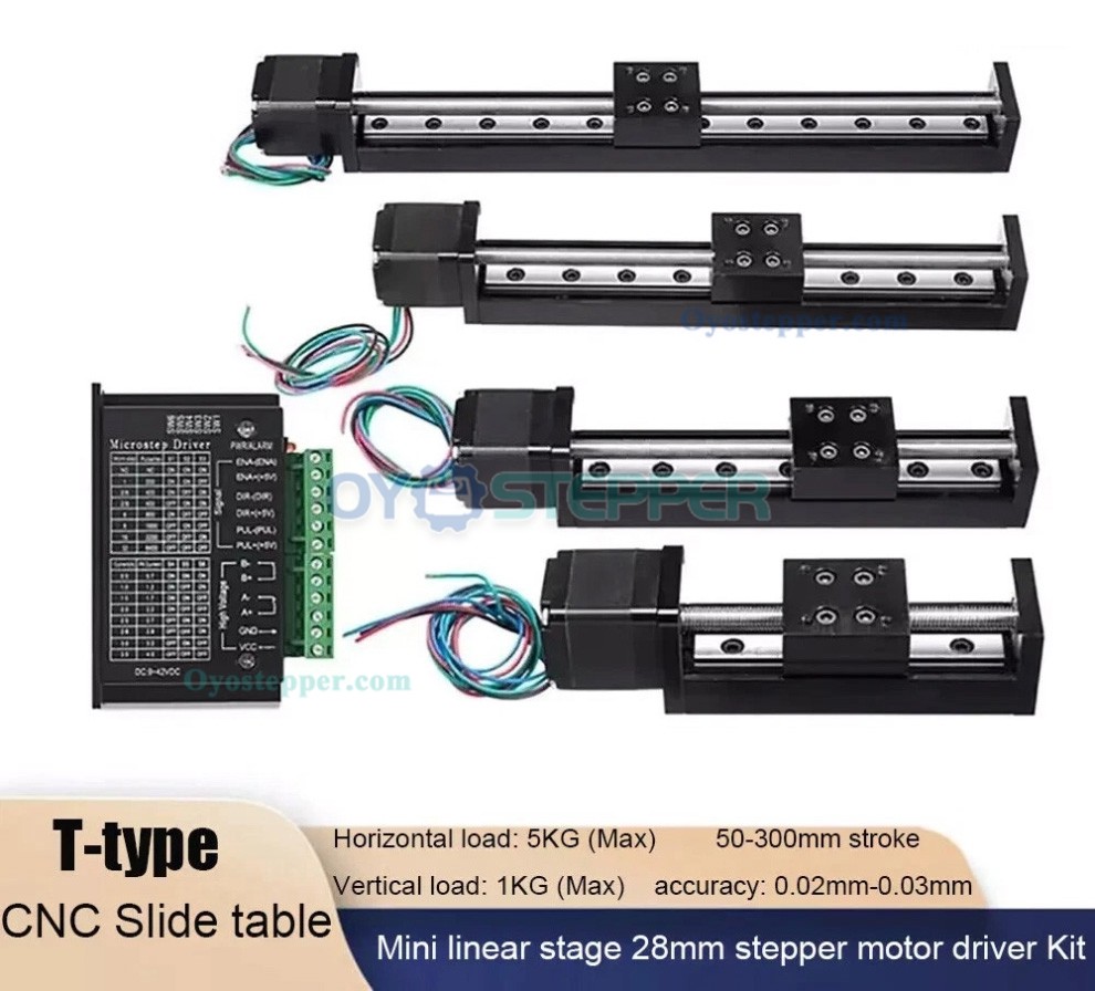 Buy OSP001607 CNC Trapezoidal Screw Slide Table Motorized Linear Stage ...