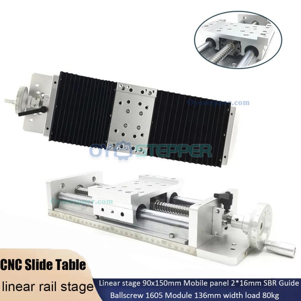 Buy OSP001615 Manual CNC Slide Table Heavy Duty Ballscrew Linear Motion ...