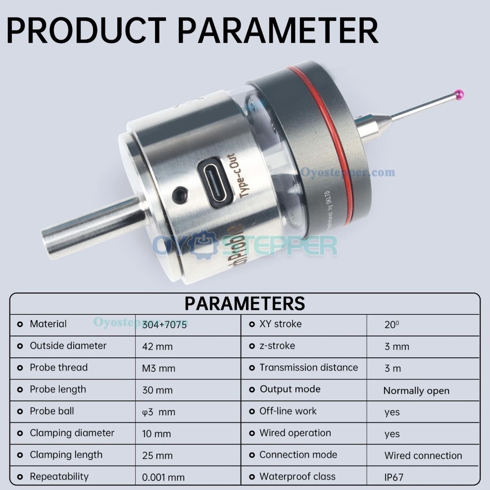 Buy WP500 3D Edge Finder Touch Probe 0.001mm for CNC Milling Machine ...