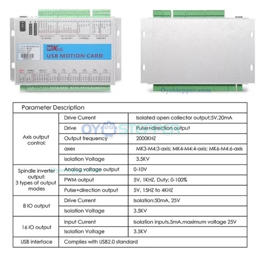 Buy XHC3 4 6 Axis CNC Mach4 Motion Controller Card 2000KHz USB Breakout ...