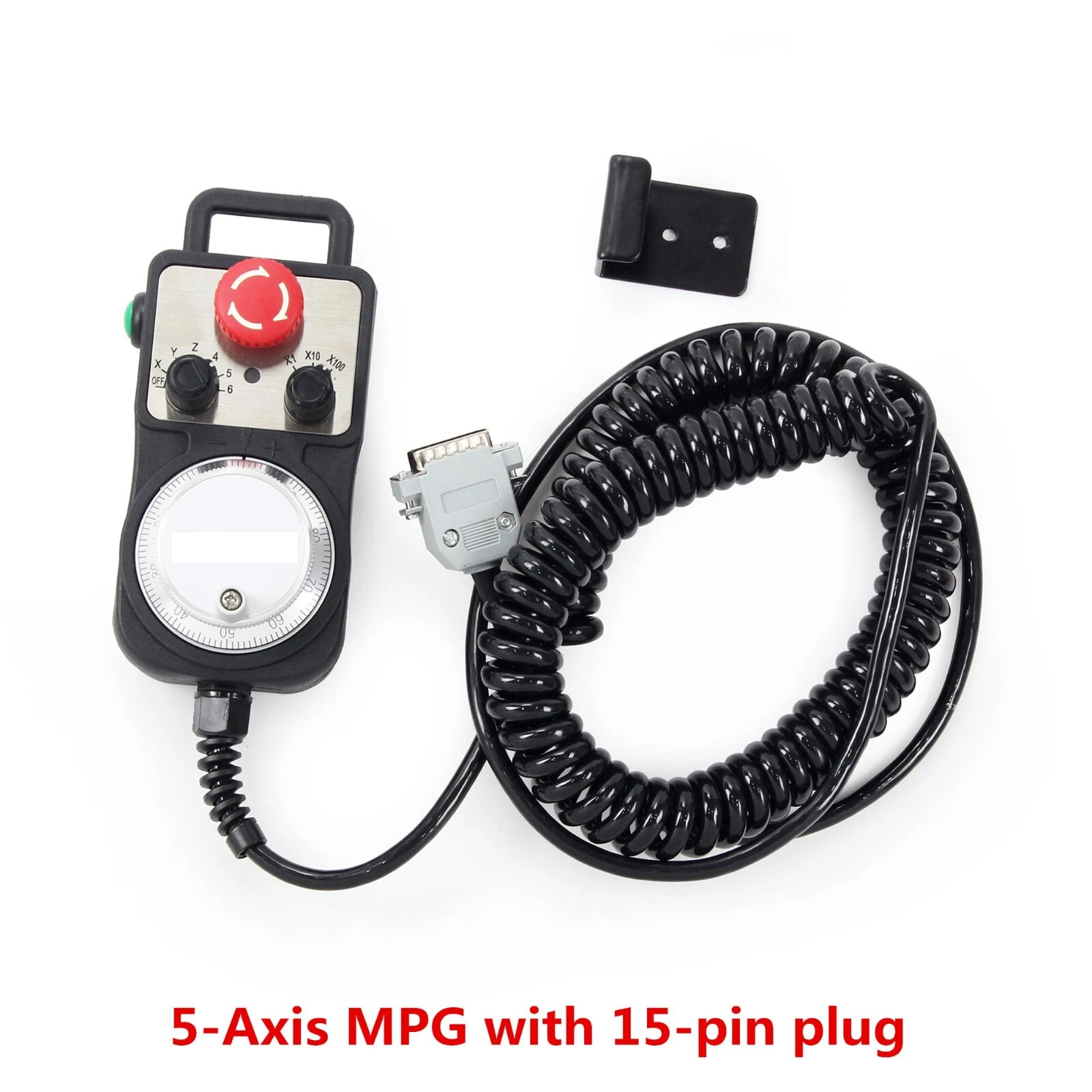 1 x 5-Axis MPG Pendant Handwheel with emergency stop button (15-pin plug)